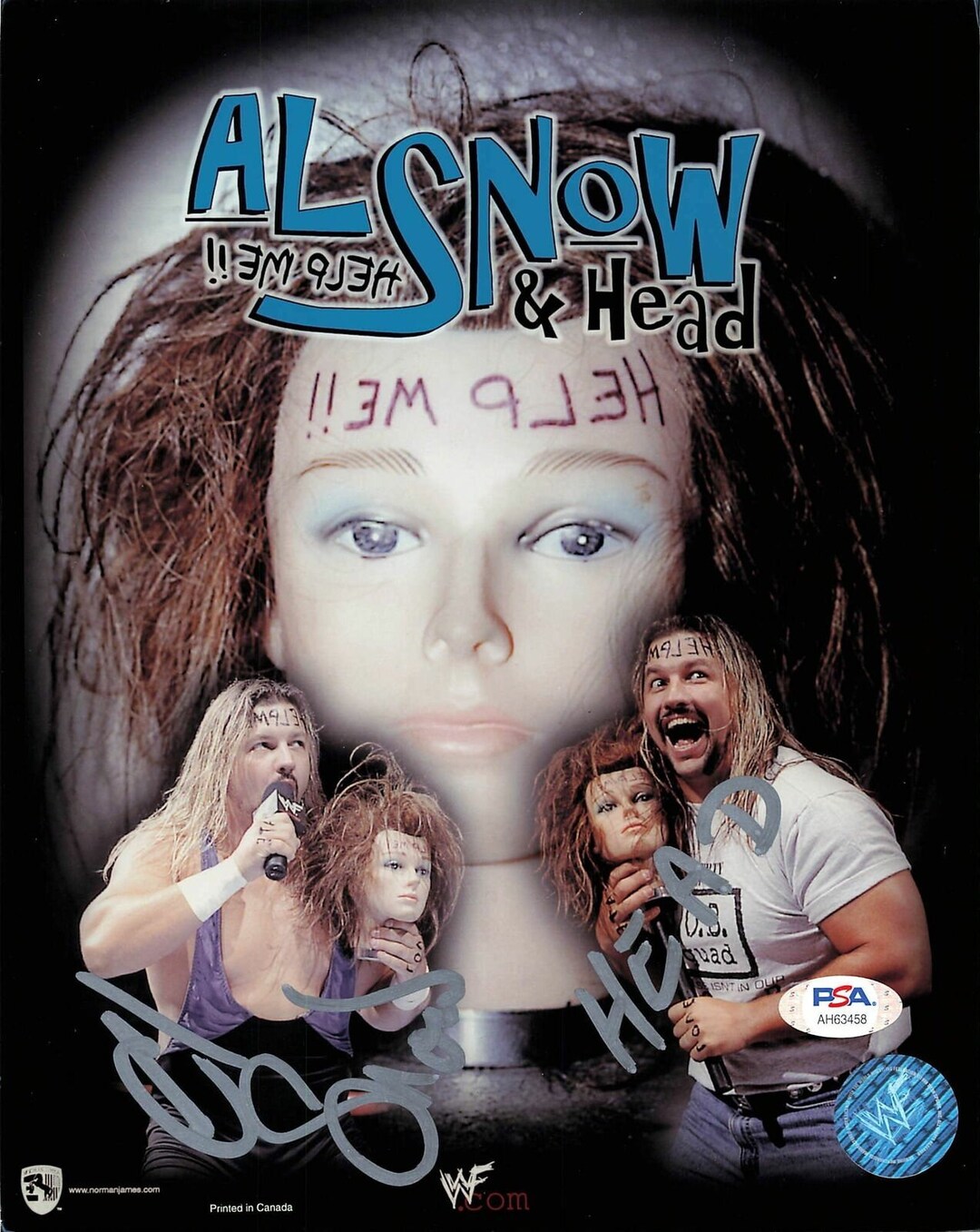 Al Snow & Head Signed 8X10 Photo Psa/dna Coa Wwe Autographed Wrestling ...