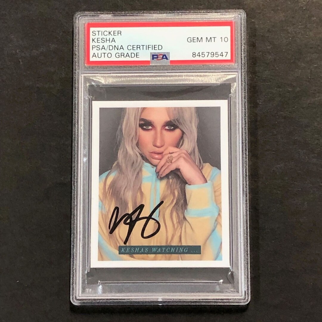 Kesha Signed Card Psa/dna Auto 10 Encapsulated Autographed Slabbed - Etsy