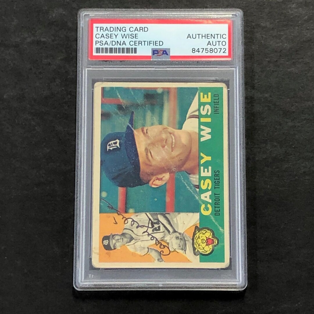 1960 Topps 342 Casey Wise Signed Card Psa Slabbed Auto Tigers - Etsy