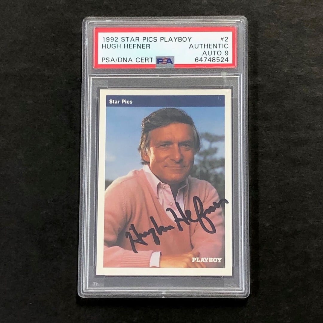 1992 Star Pics Playboy 2 Hugh Hefner Signed Card Slabbed Auto 9 Psa/dna ...