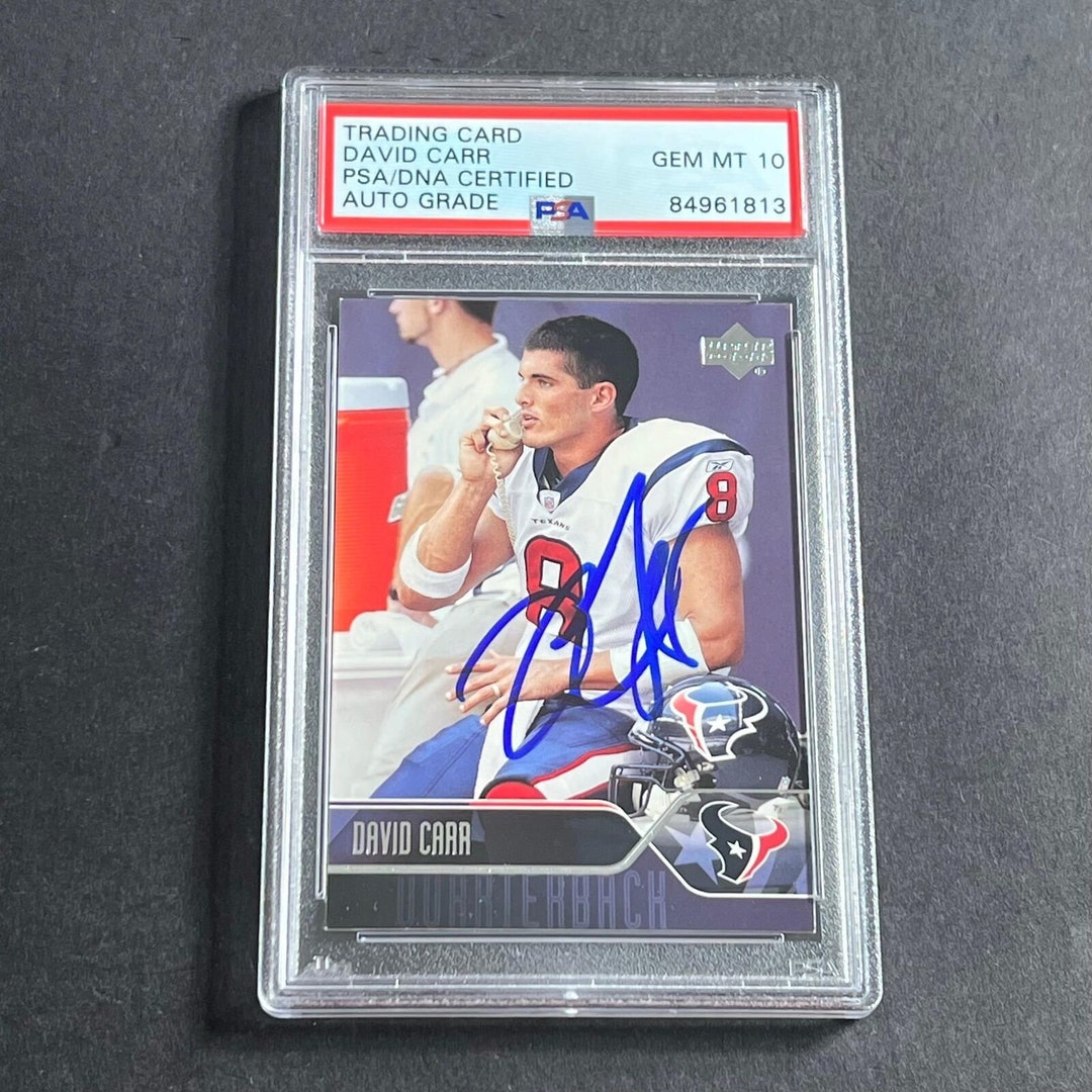 2004 Upper Deck 77 David Carr Signed Card Psa Slabbed Auto 10 - Etsy