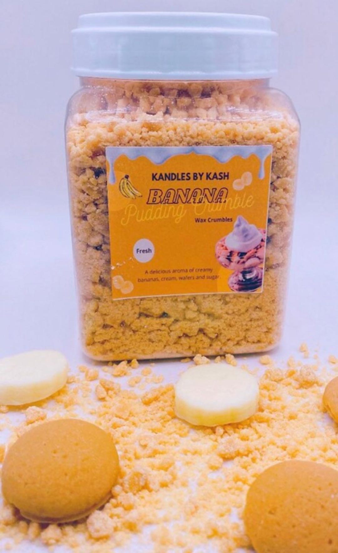 Banana Pudding Wax Crumbles, Embeds for Candles, Waxmelts for Wax ...