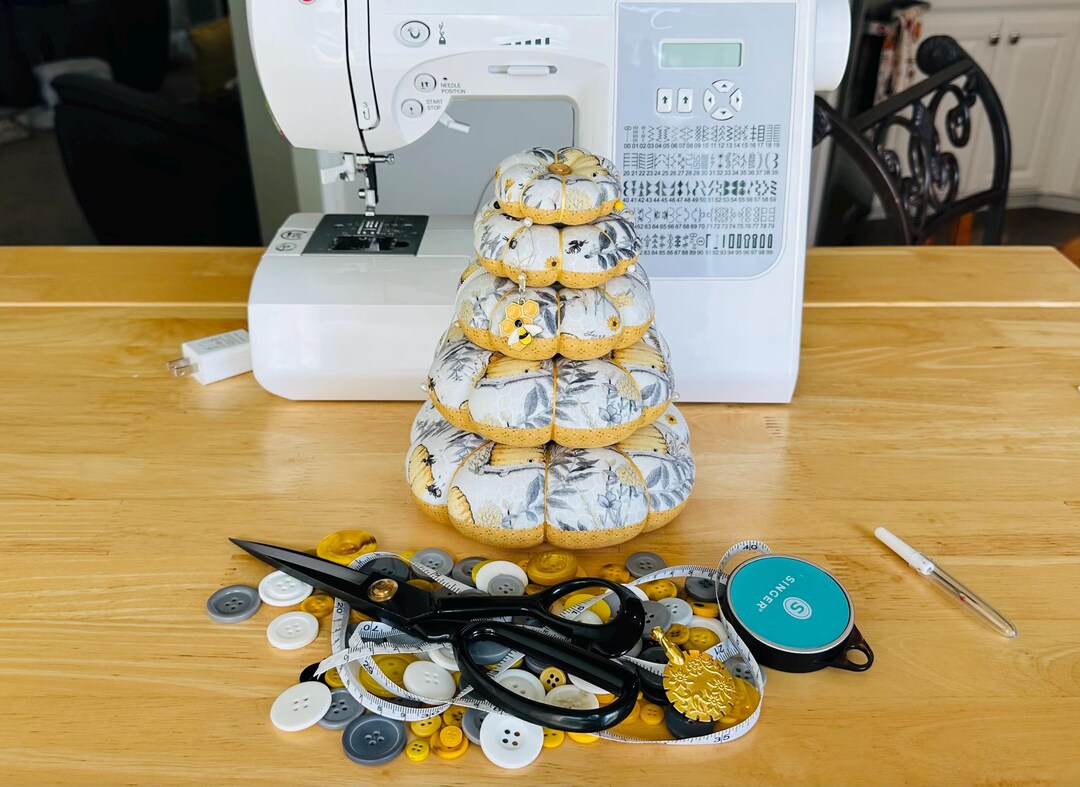 Made to Order Beehive Stackable 5 Piece Pincushion Set. Sewing ...