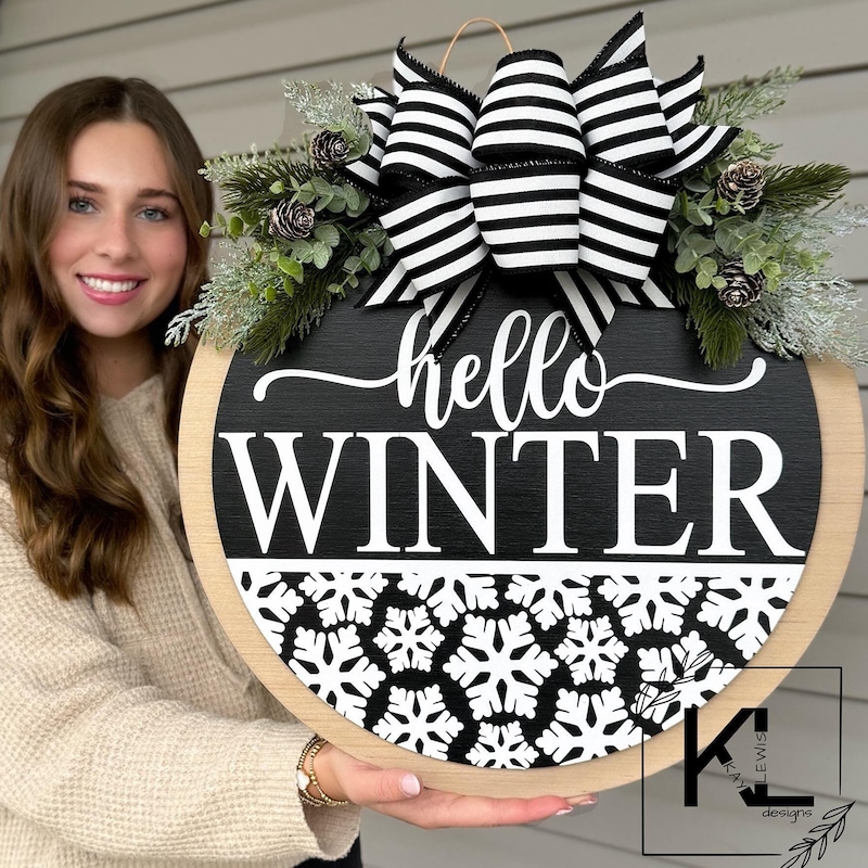 Christmas Wreaths Signs - Etsy