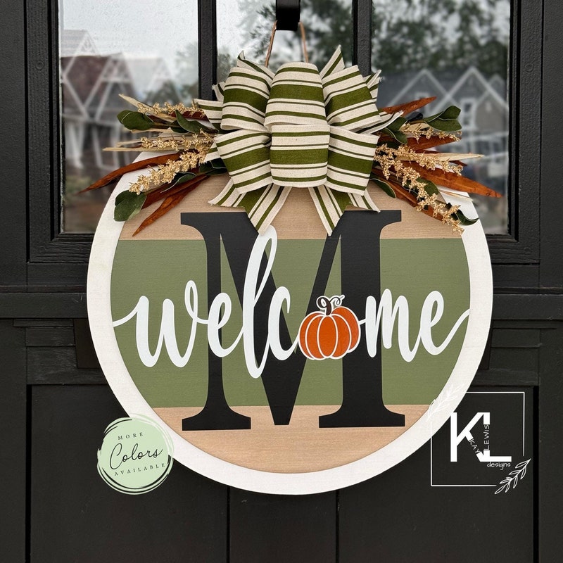 Fall Monogram Wreath - Etsy