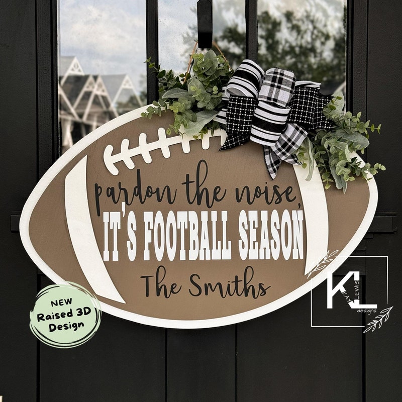 Football Door Sign - Etsy