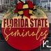 Florida State Front Door Decor | Noles Sign | FSU Wreath | Football ...