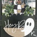 Halloween Front Door Decor Halloween Wreath Hey Boo - Etsy