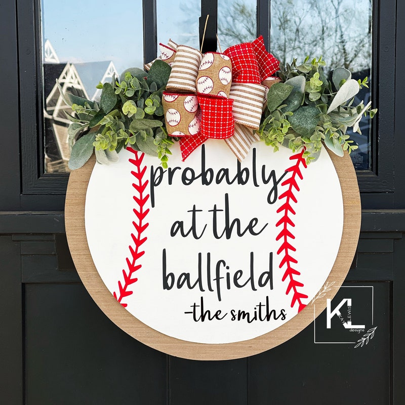 Baseball Door Sign - Etsy