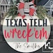 Texas Tech Front Door Decor | Wreck 'em Sign | Texas Raiders Wreath ...