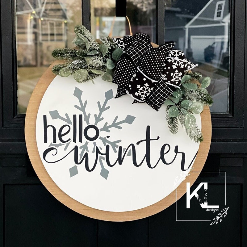 Winter Wreaths for Front Door - Etsy