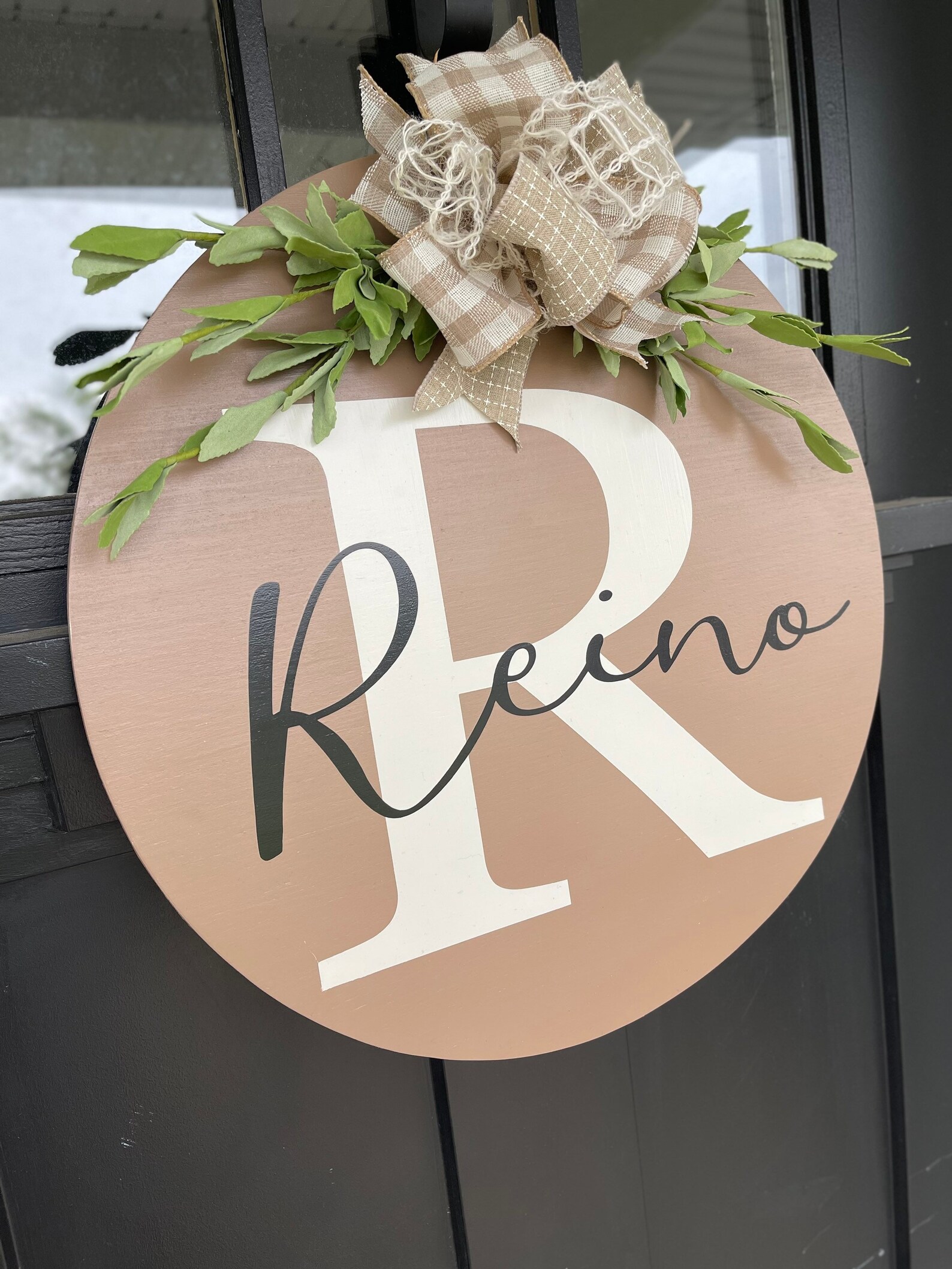 Last Name Door Hanger Front Door Decor Last Name Door Sign | Etsy