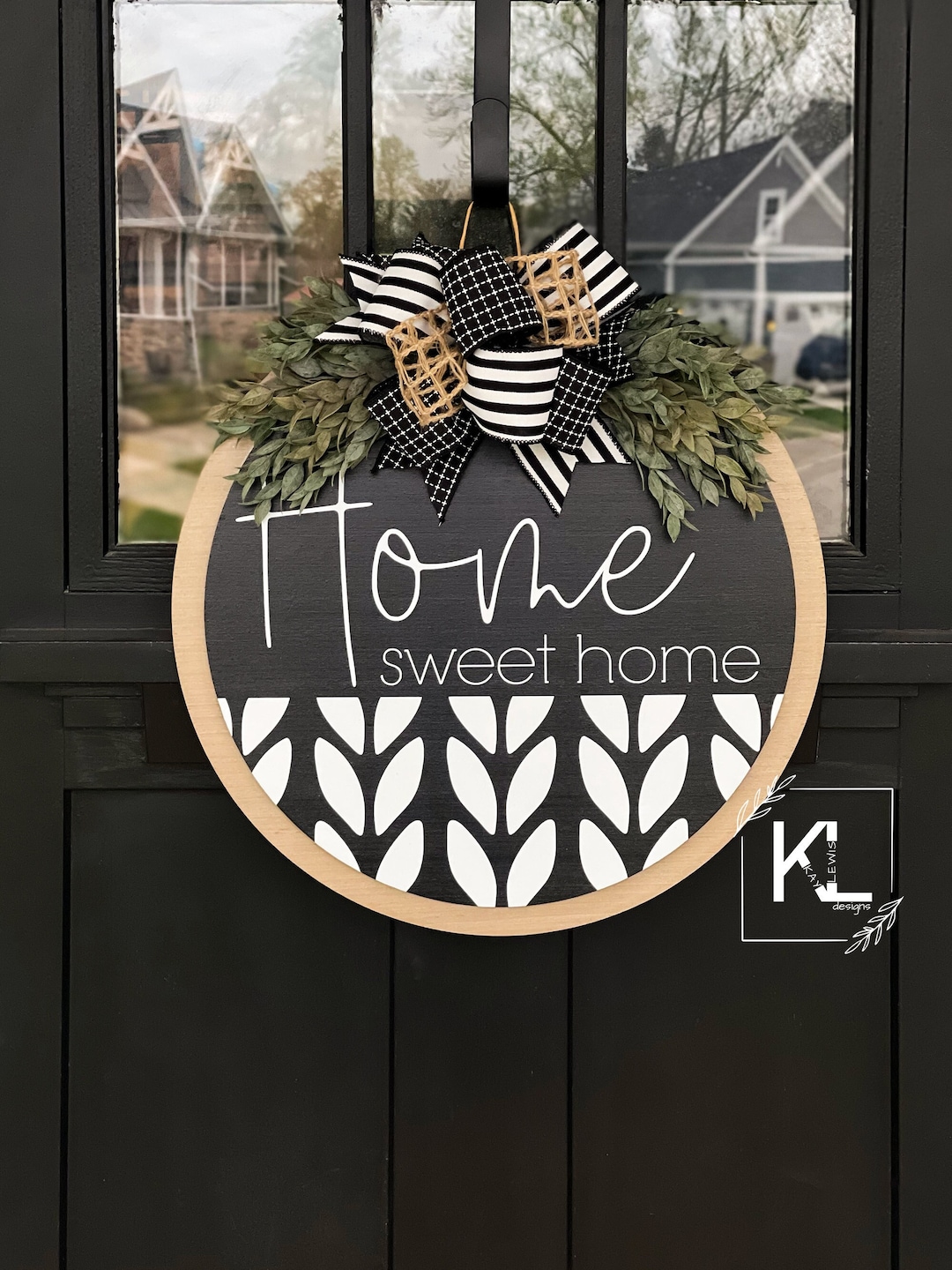 Front Door Decor | Home Sweet Home | Front Door Wreath | Front Door ...