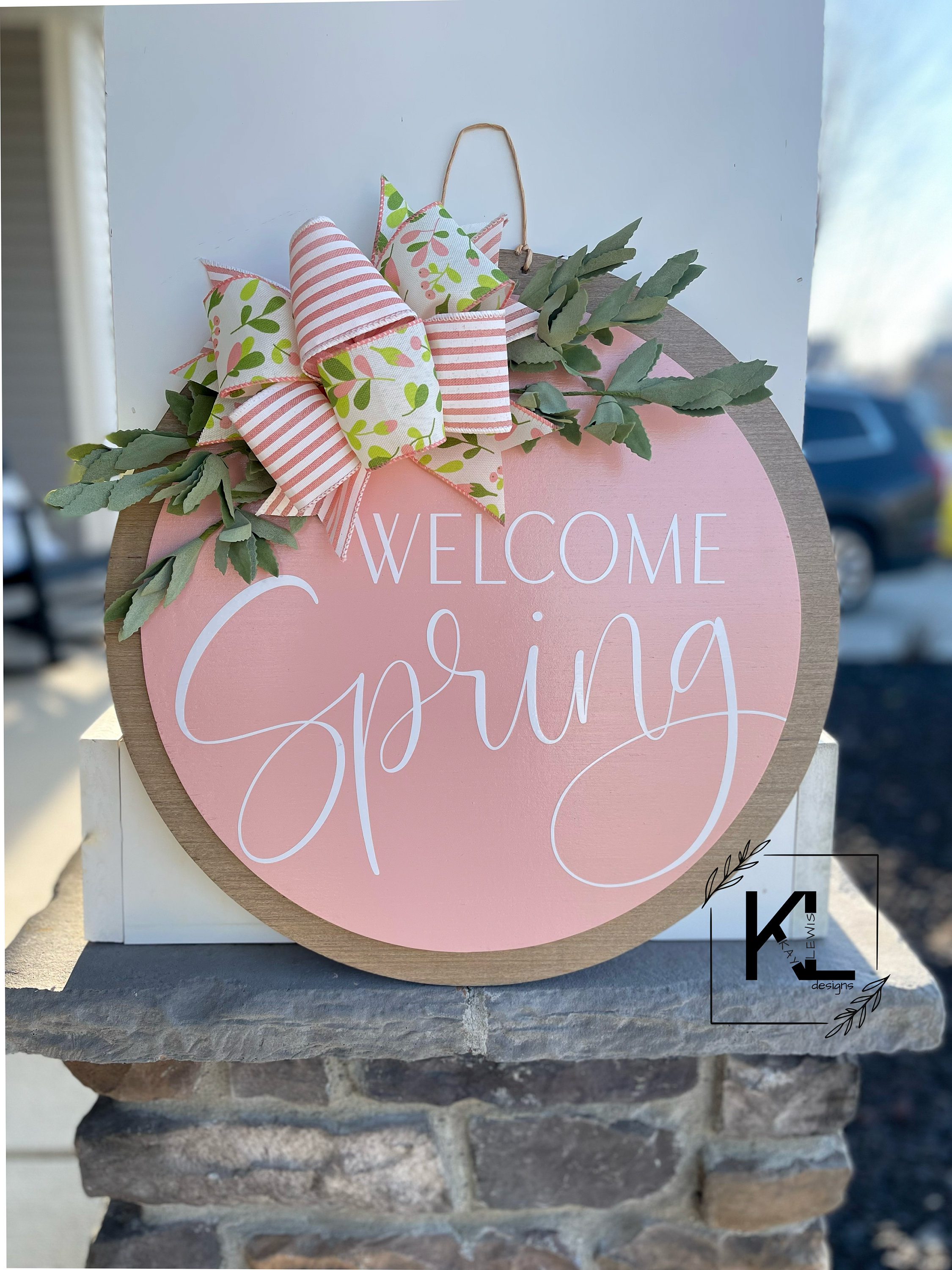 Hello Spring Door Hanger | Front Door Decor | Spring Door Sign | Spring ...