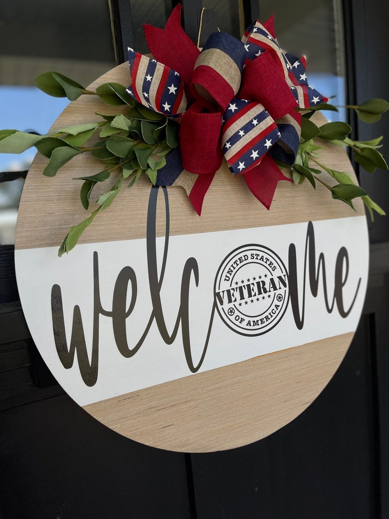 Veteran Door Hanger Marine Sign Army Sign Patriotic - Etsy