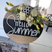 Hello Summer Door Hanger Lemon Front Door Decor Lemon Door - Etsy