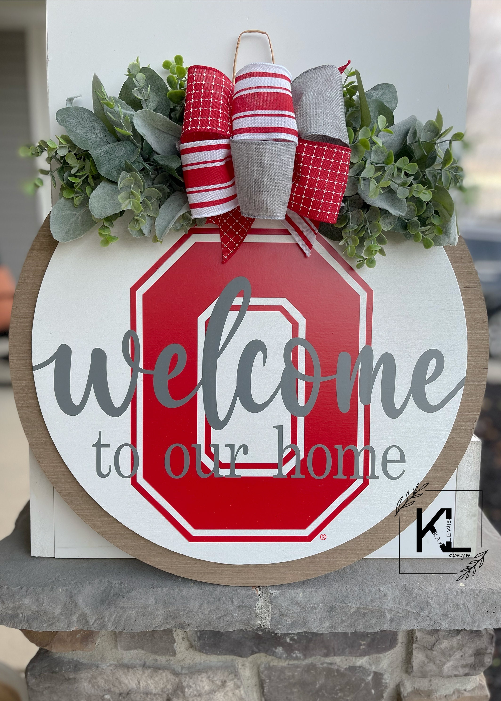Ohio State Door Hanger | Ohio State Buckeyes | Ohio State Wreath ...