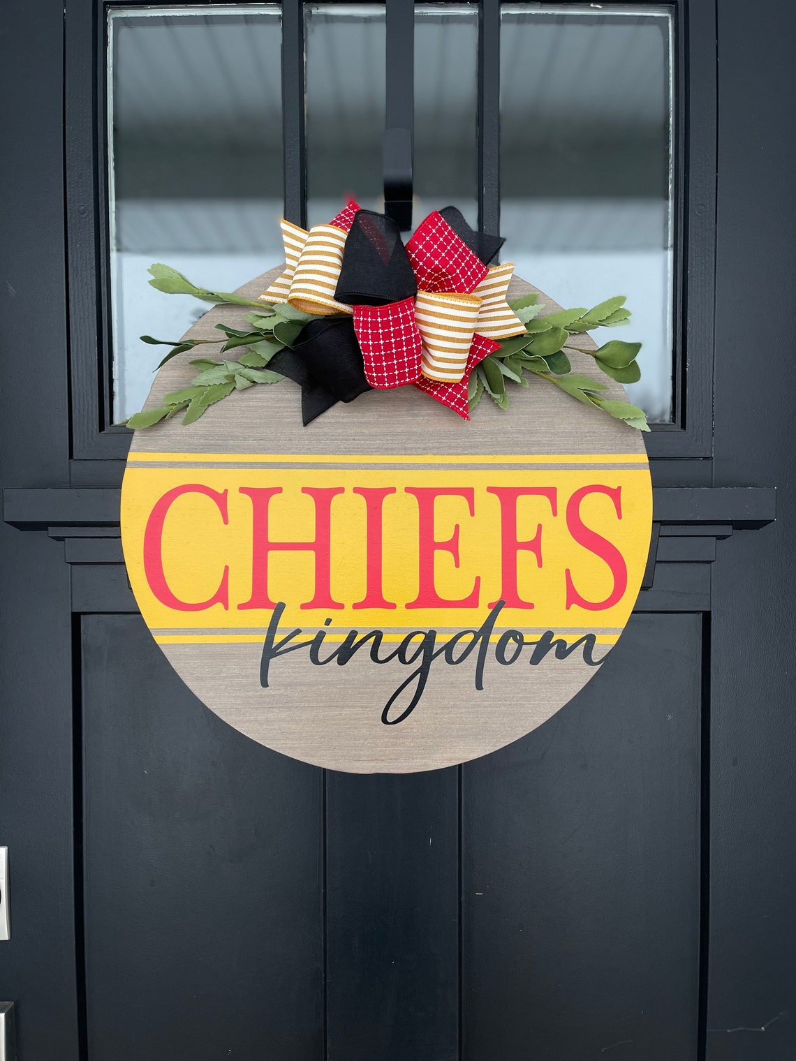 Kansas City Chiefs Sign | Chiefs Door Hanger | KC Chief Door Sign ...
