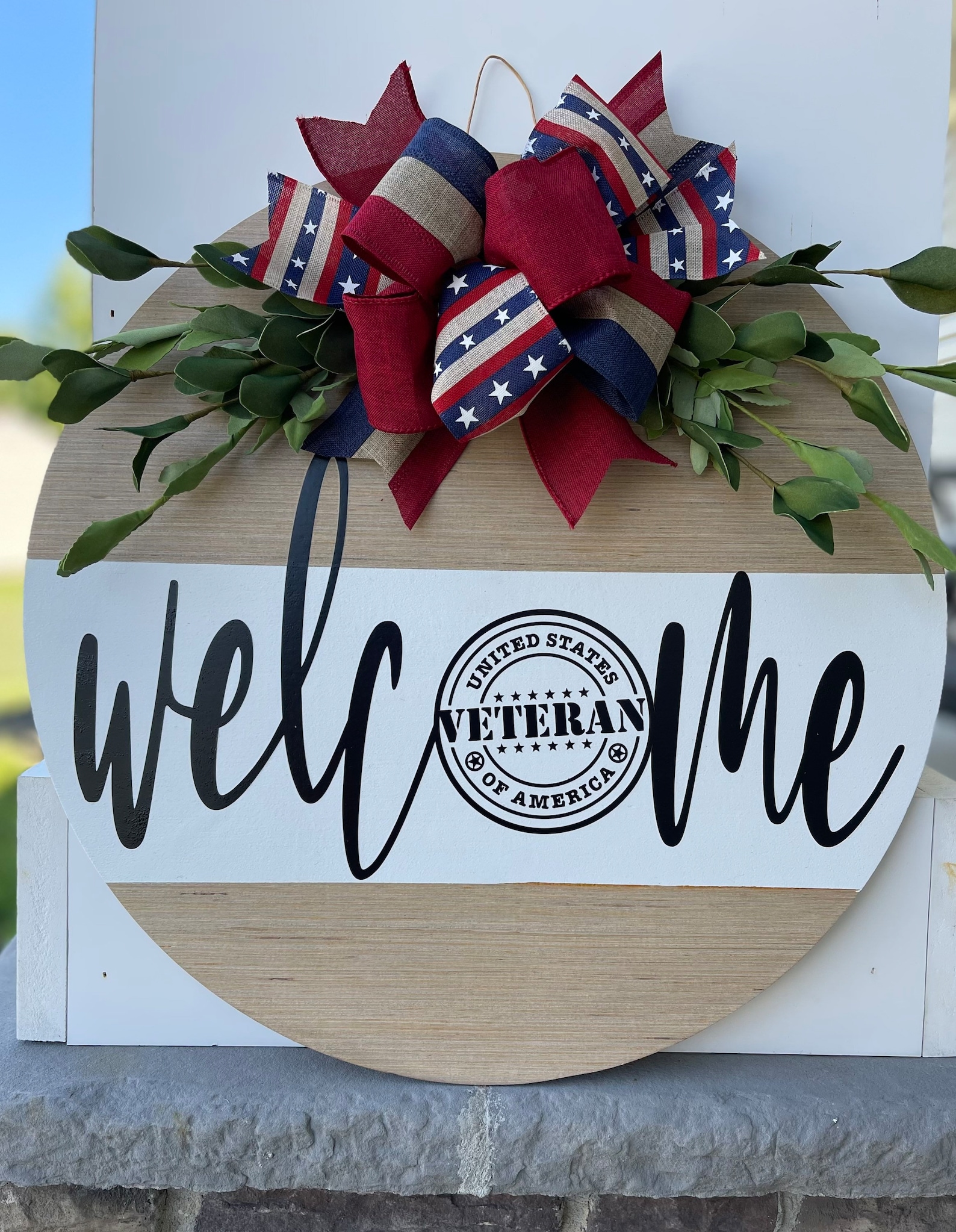Veteran Door Hanger | Marine Sign | Army Sign | Patriotic Decor | Front ...