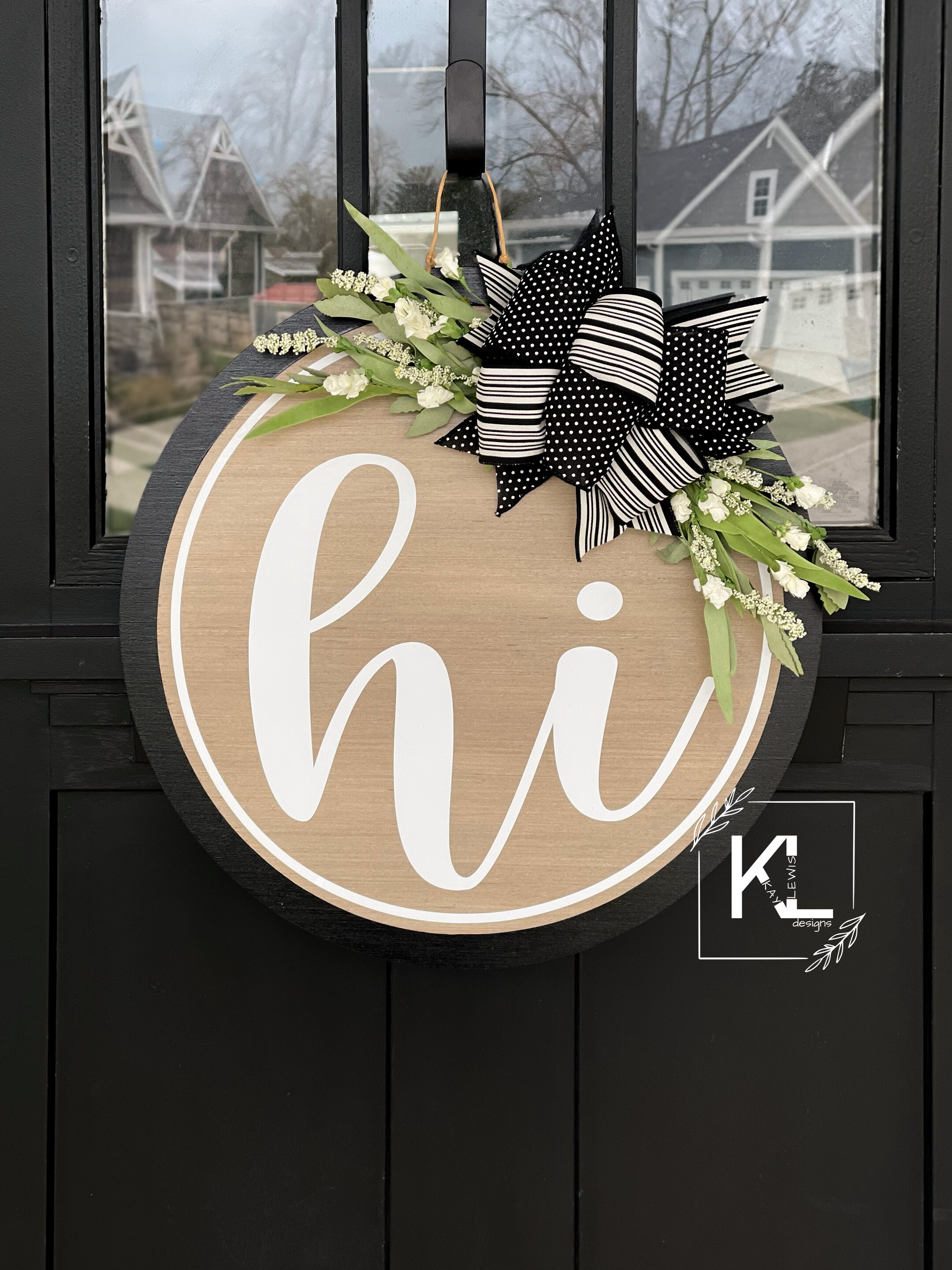 Front Door Decor | Welcome Sign | Hi Sign | Personalized | Front Door ...