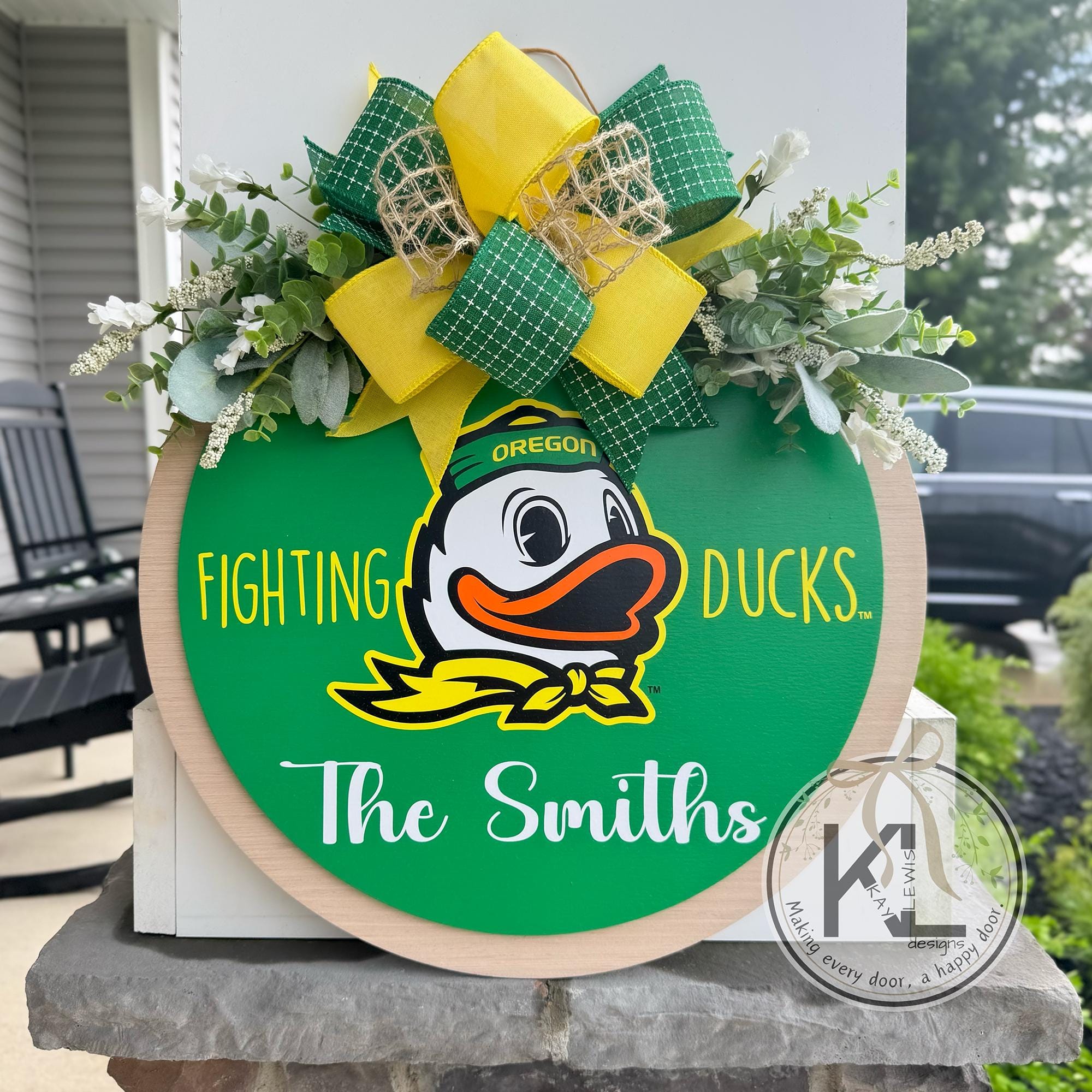 Oregon Door Wreath | Front Door Decor | Oregon Door Hanger | Front Door ...
