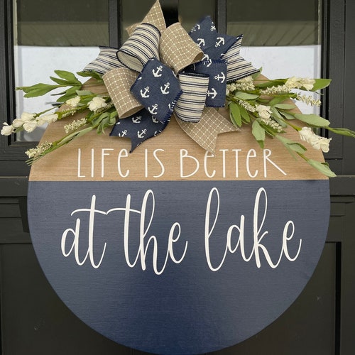 Lake Life Door Hanger - Etsy