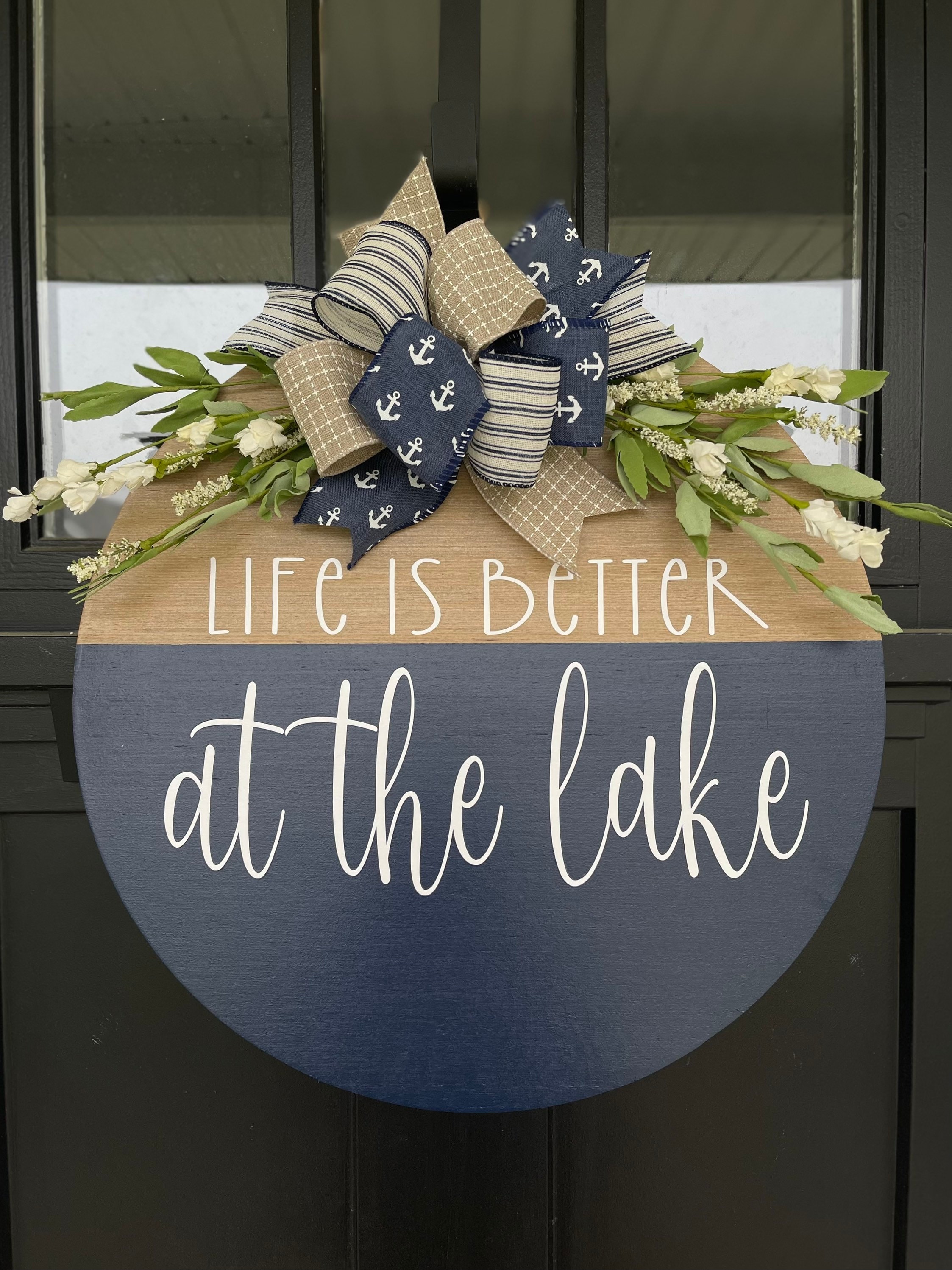 Front Door Decor | Lake House | Front Door Wreath | Life is Better at ...