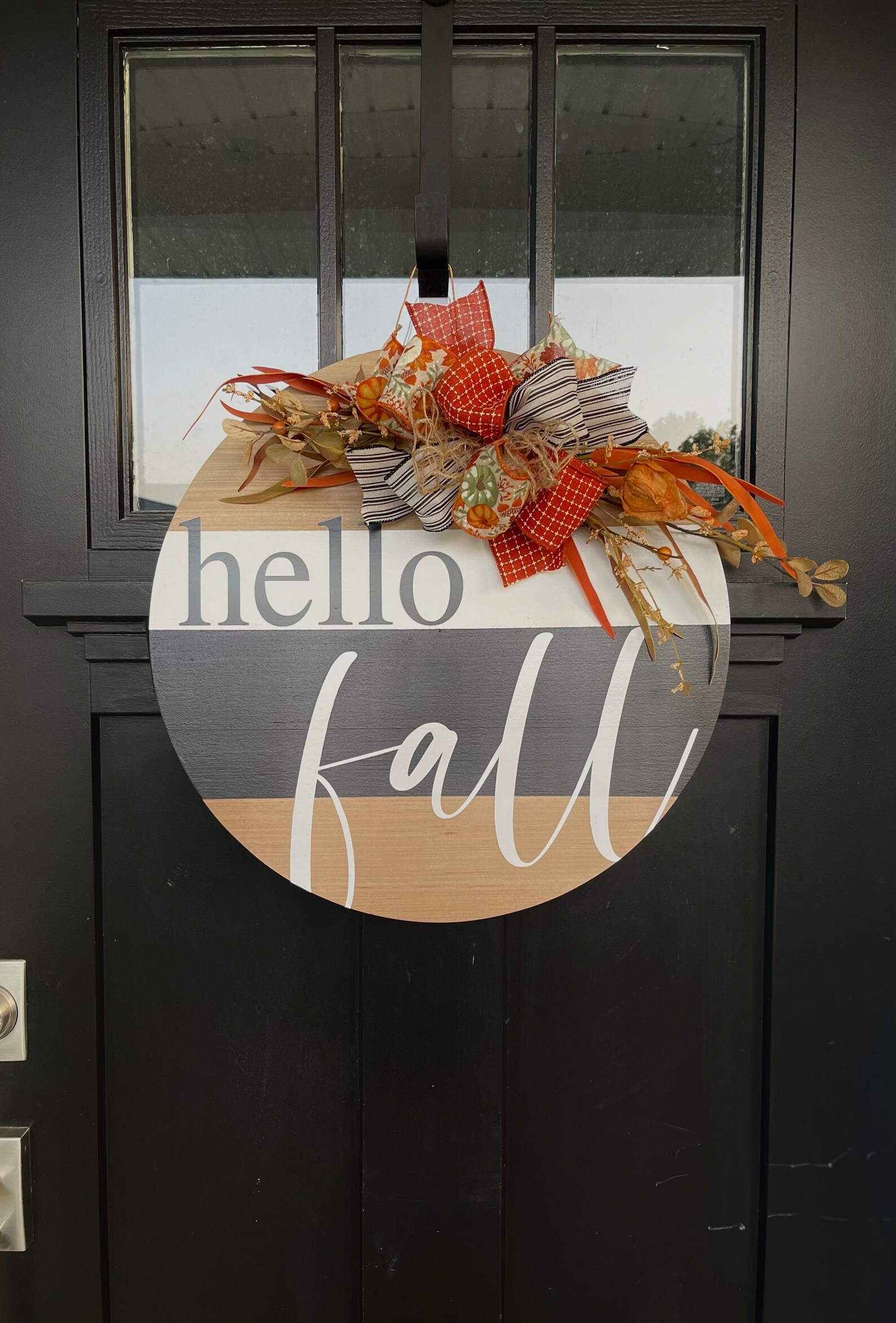 Hello Fall Door Hanger Fall Decor Front Door Decor Fall - Etsy