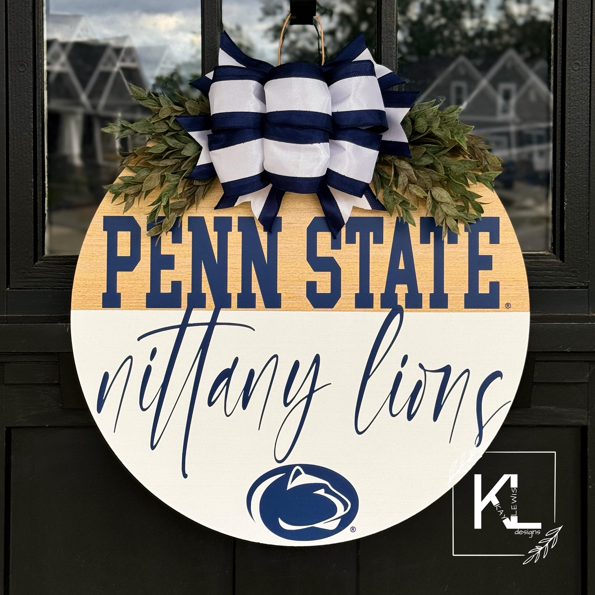 Penn State Wreath | Penn State Sign| Penn State Door Hanger | Penn ...