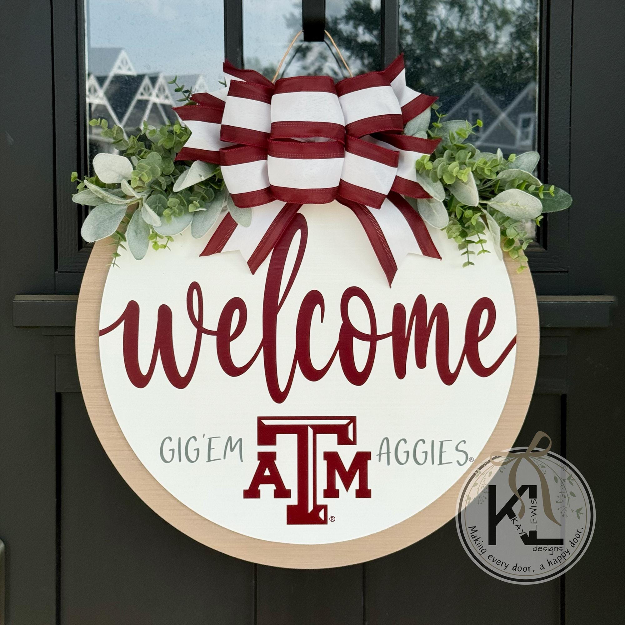 Texas A&M Front Door Decor | Aggies Sign | Texas Aggies Wreath ...
