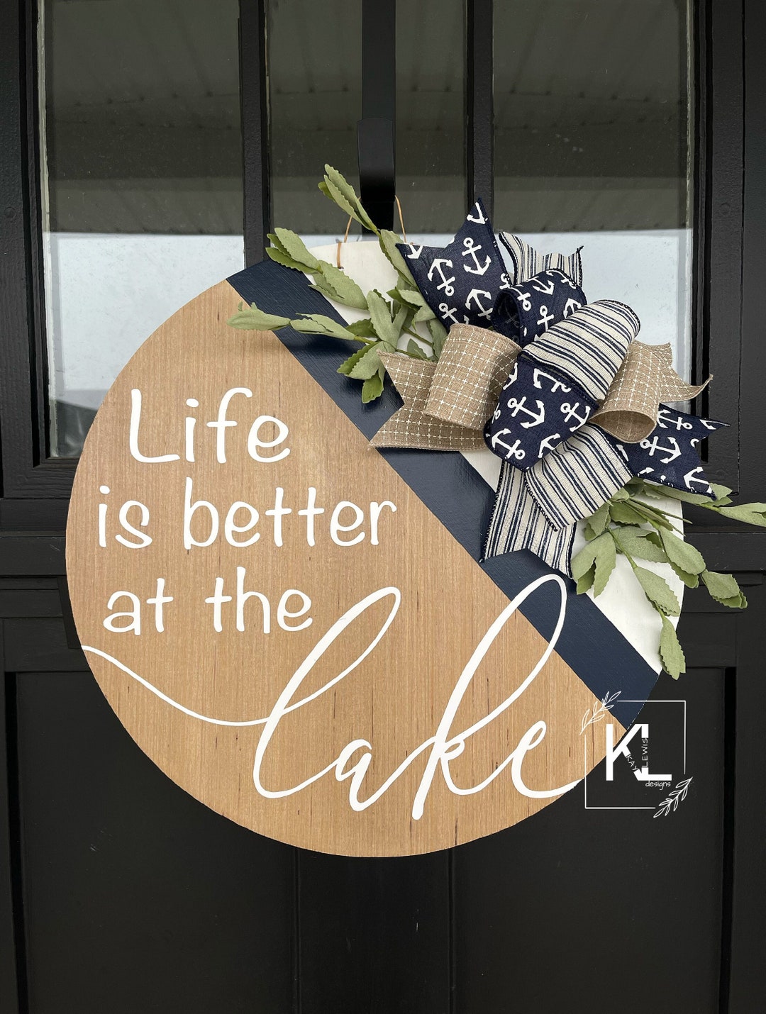 Lake Front Door Decor | Front Door Wreath | Lake Wreath | Front Door ...