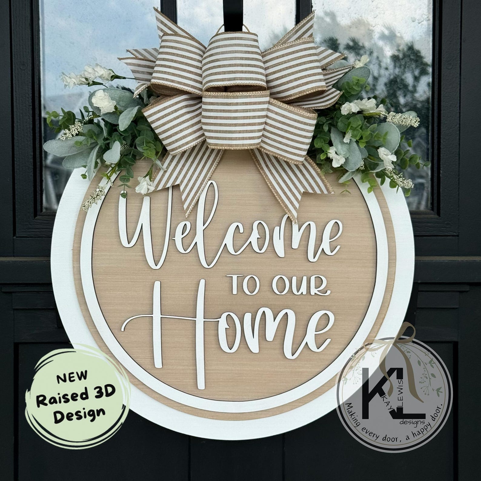 Front Door Decor | Front Door Wreath | Welcome to Our Home | Front Door ...
