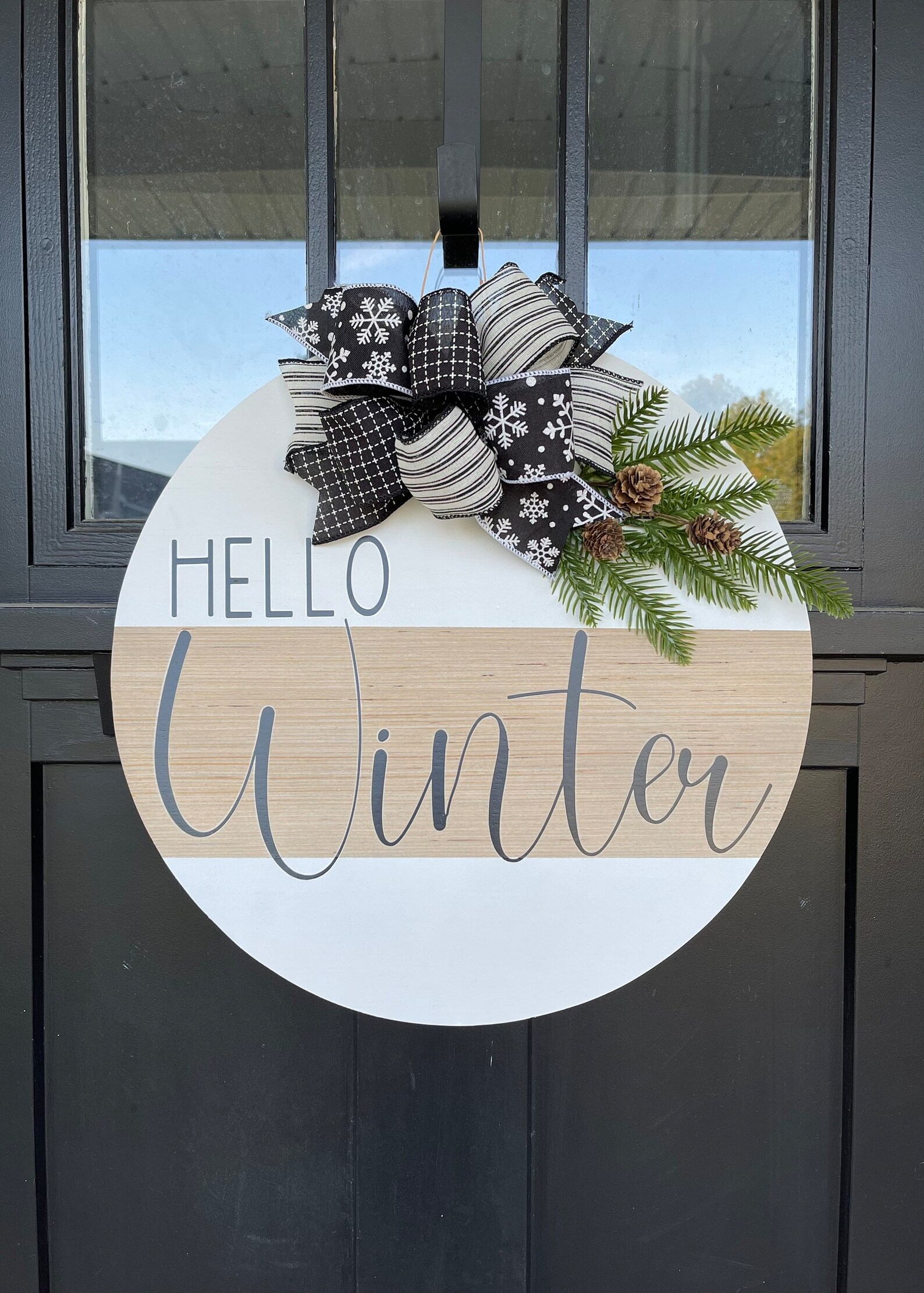 Winter Front Door Decor Front Door Wreath Winter Wreath - Etsy