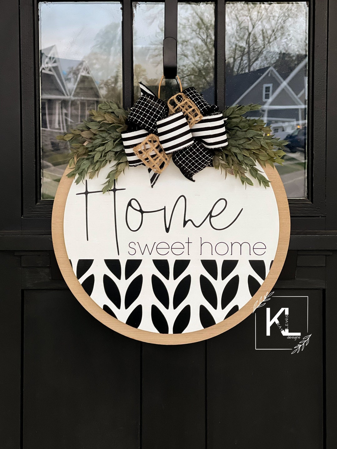 Front Door Decor | Home Sweet Home | Front Door Wreath | Front Door ...