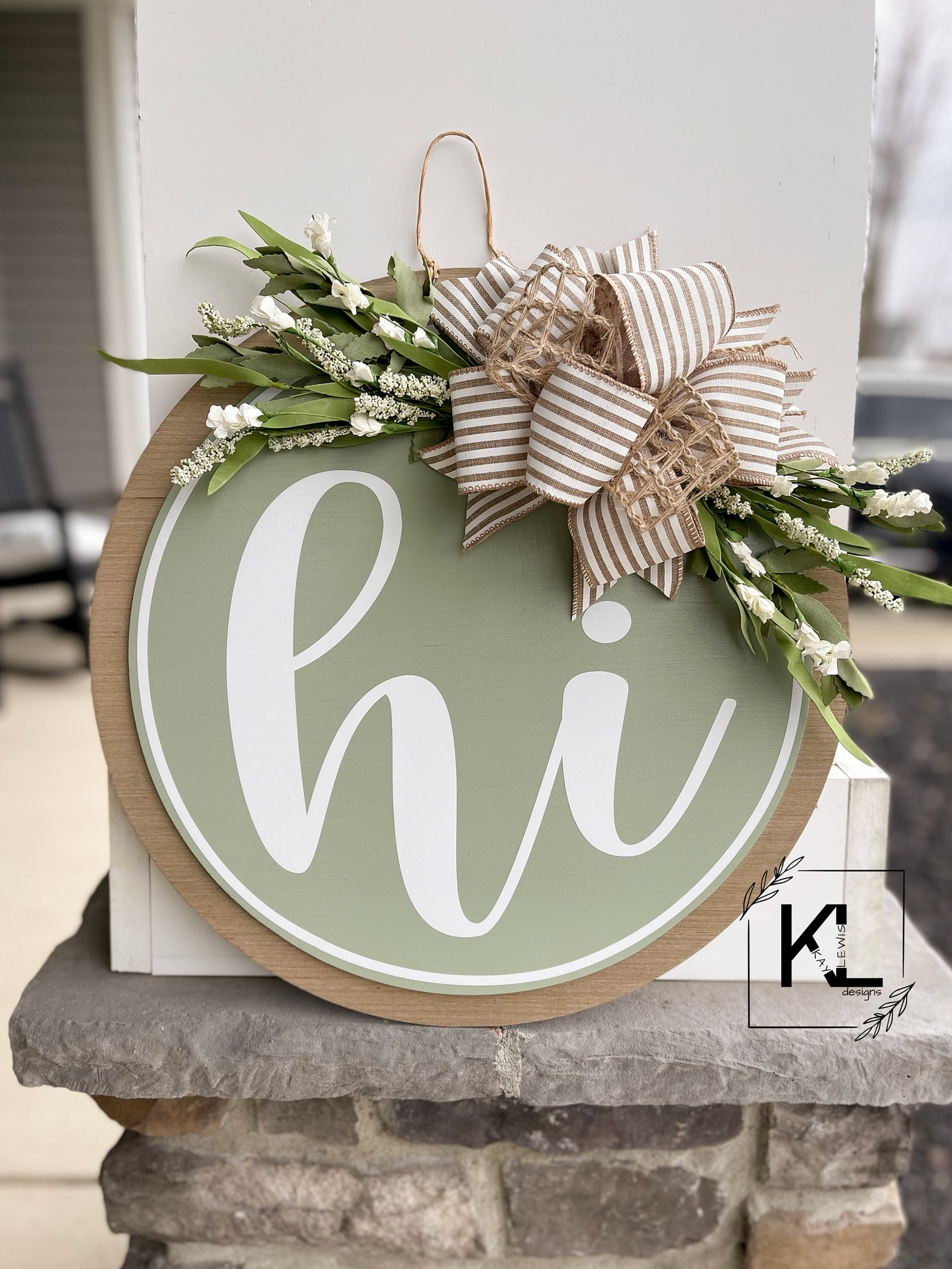 Front Door Decor | Welcome Sign | Hi Sign | Personalized | Front Door ...