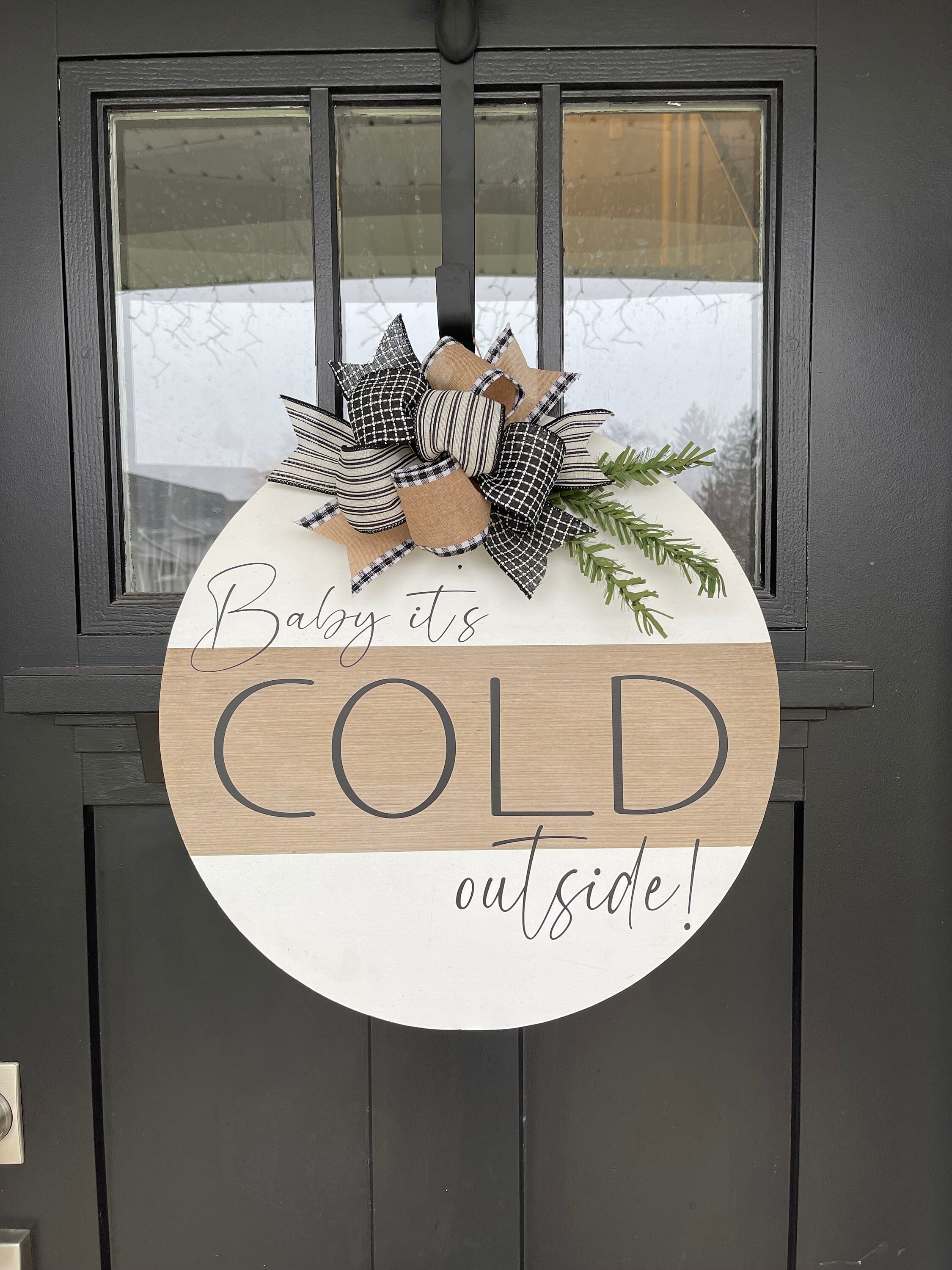 Winter Front Door Decor Front Porch Wreath Winter Wreath - Etsy