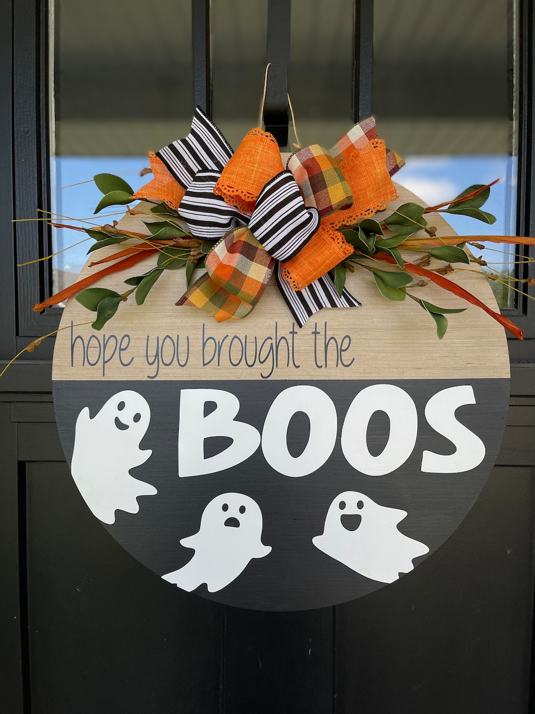 Halloween Door Hanger | Fall Decor | Front Door Decor | Halloween Sign ...