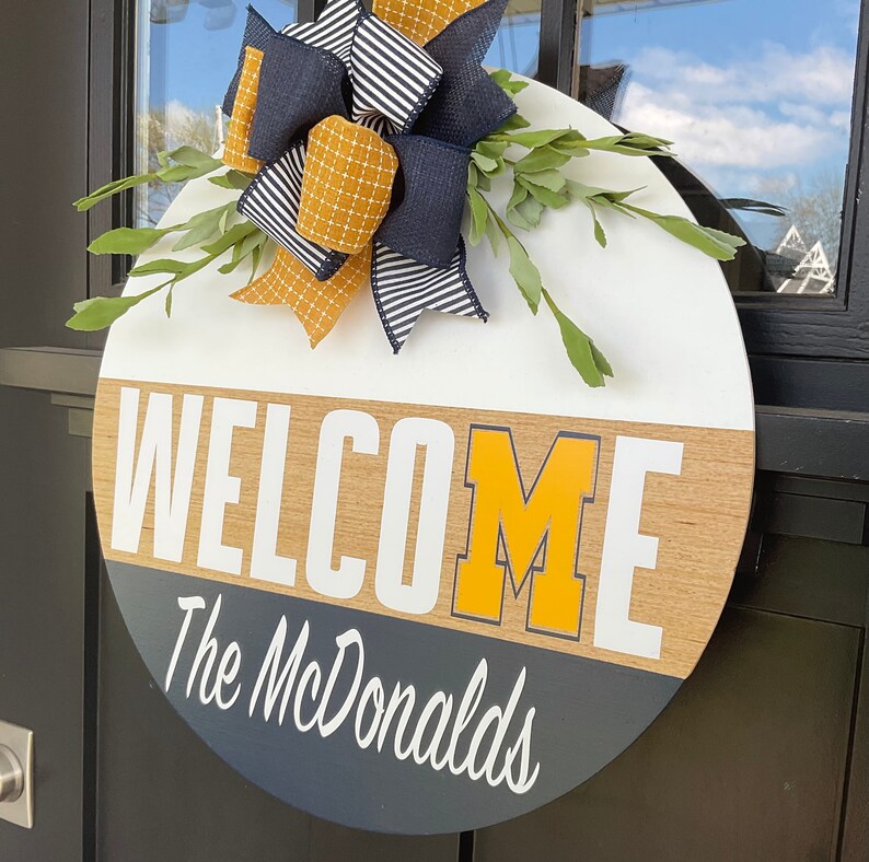 Michigan Wolverine Door Hanger Michigan Wolverine Door Sign - Etsy