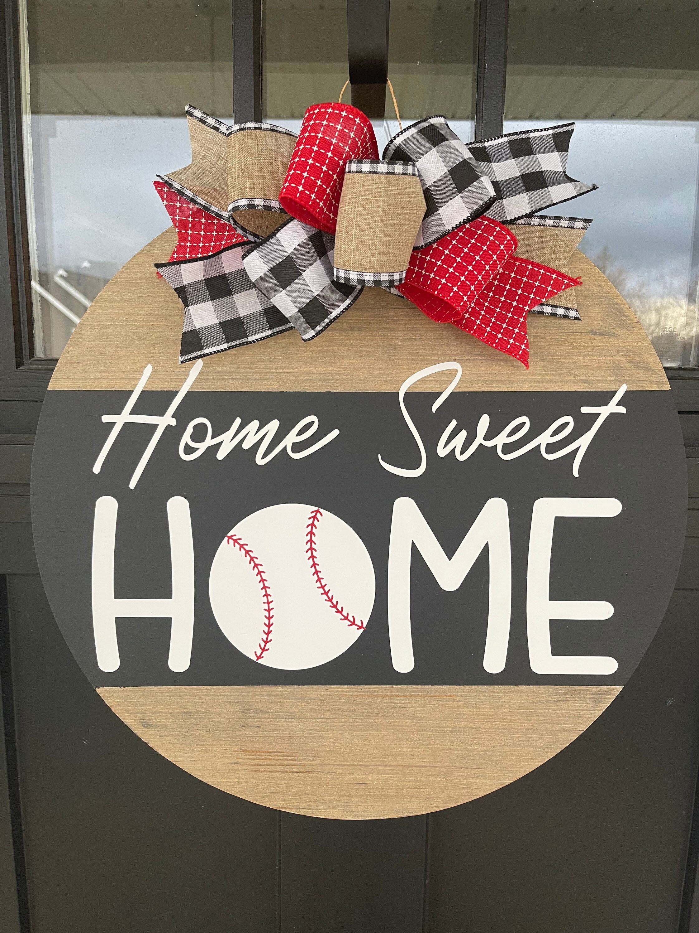 Baseball Door Hanger L Baseball Door Sign Baseball Welcome - Etsy
