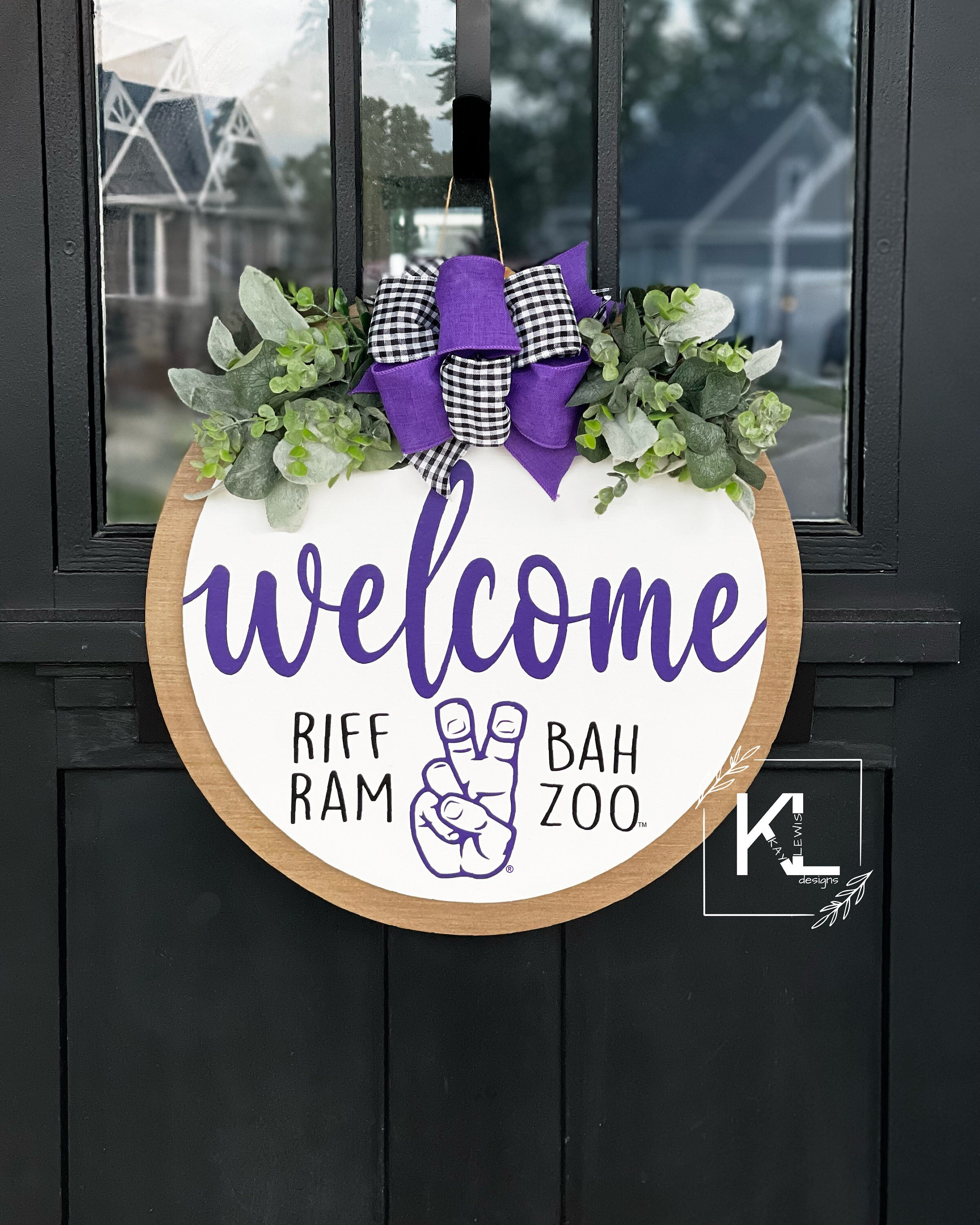 TCU Front Door Decor | TCU Horned Bullfrongs Sign | Sports Sign | Texas ...