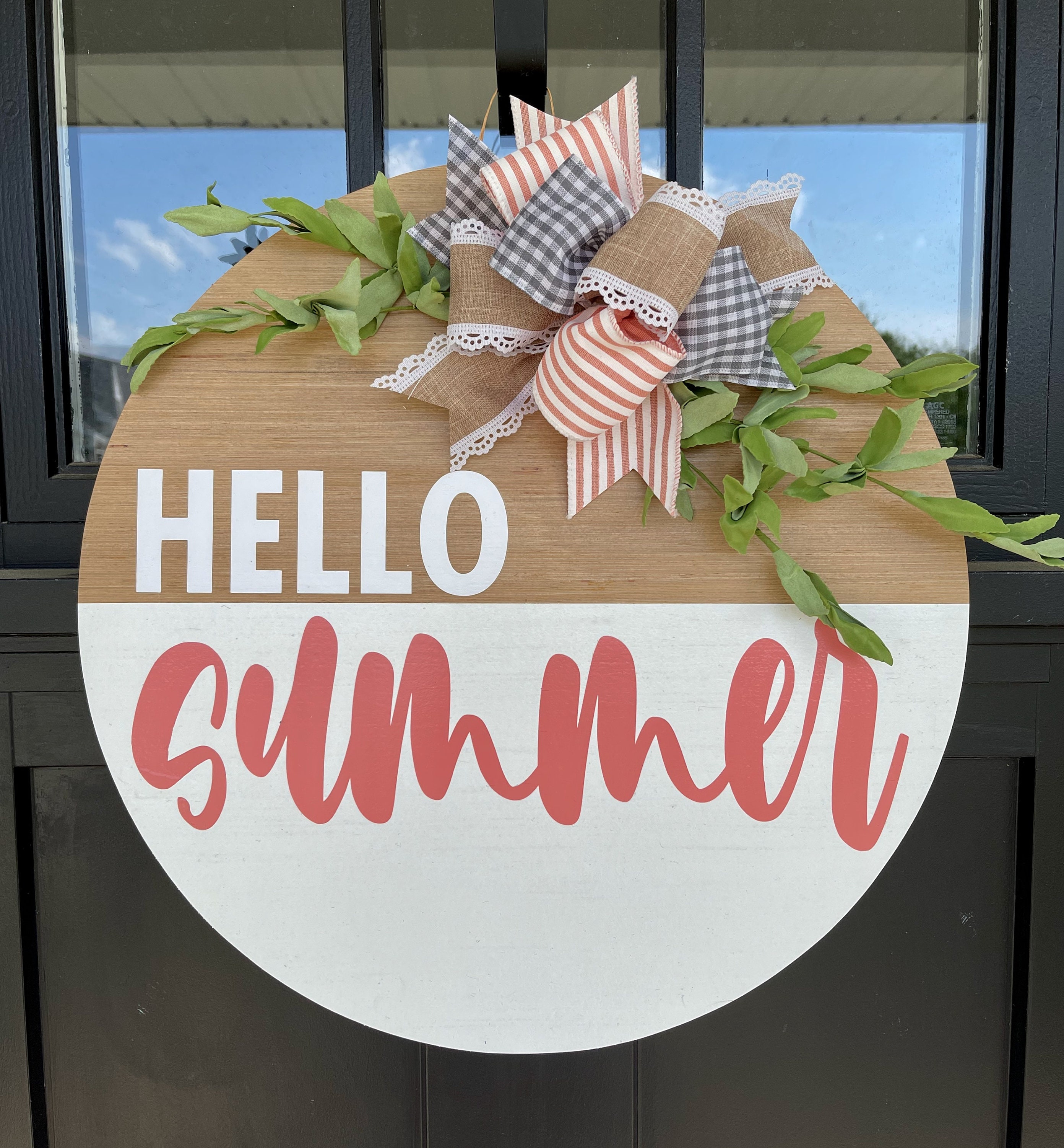 Hello Summer Door Hanger | Front Door Decor | Summer Door Sign | Front ...