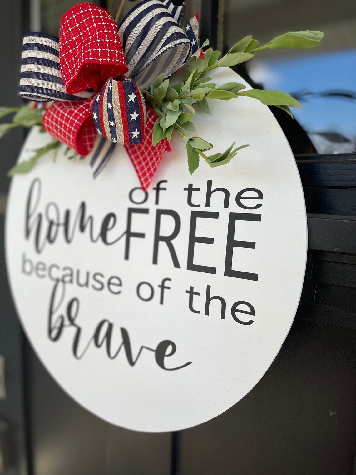 Patriotic Door Hanger | Patriotic Door Sign | Patriotic Porch Sign ...