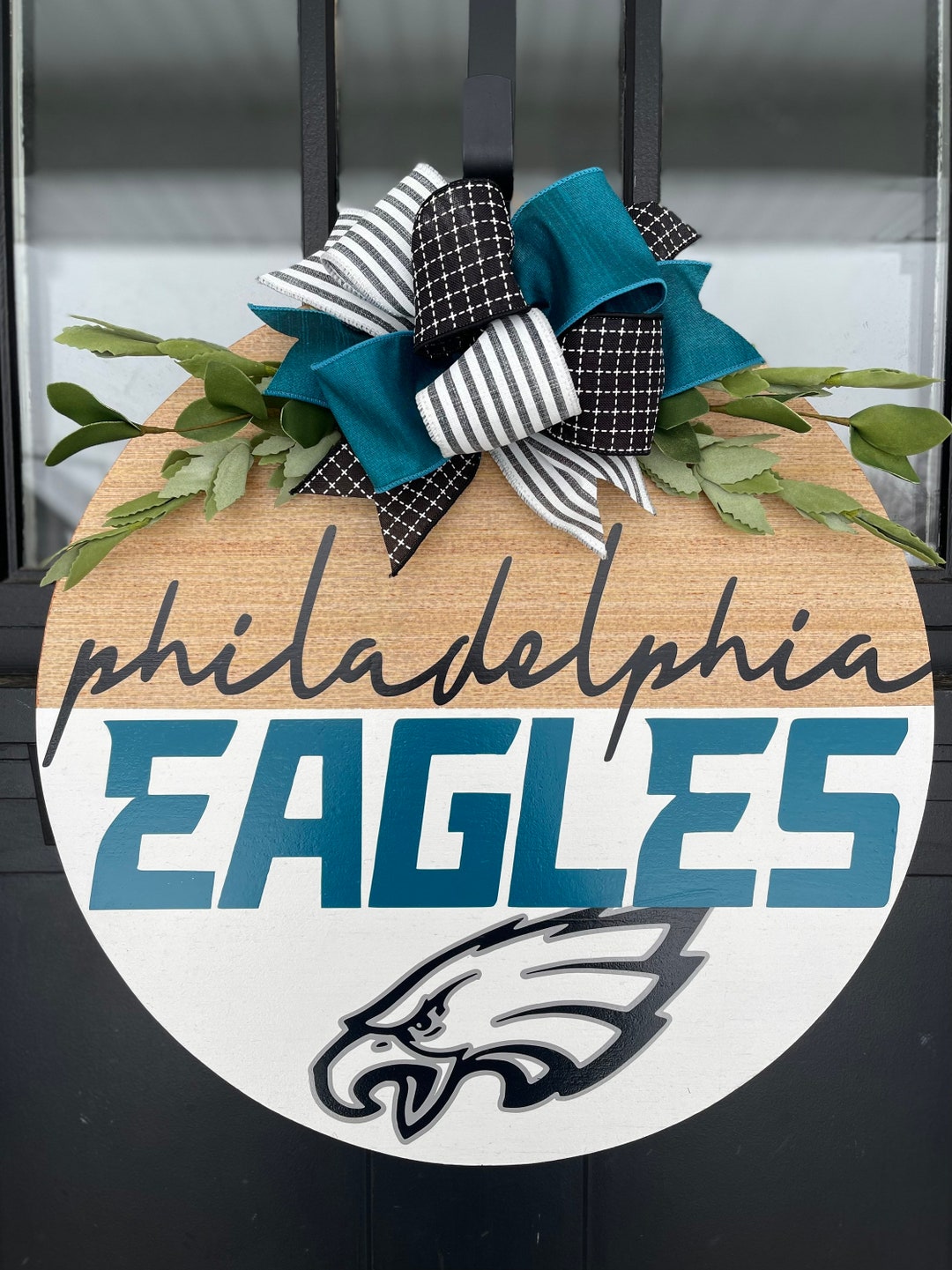 Eagles Door Hanger | Philadelphia Door Sign | Round Door Hanger | Team ...