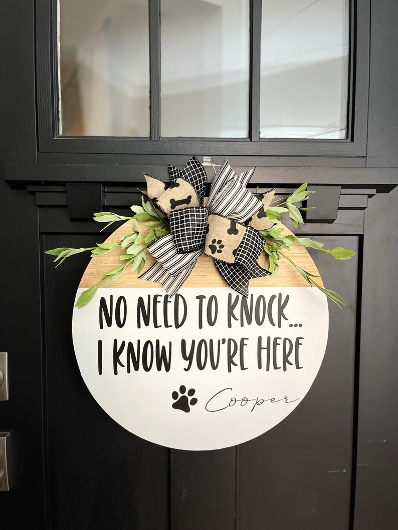 Dog Door Hanger Dog Door Sign Front Door Decor Front | Etsy