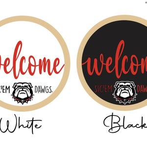 Georgia Door Wreath | Front Door Decor | UGA Door Hanger | Front Door ...