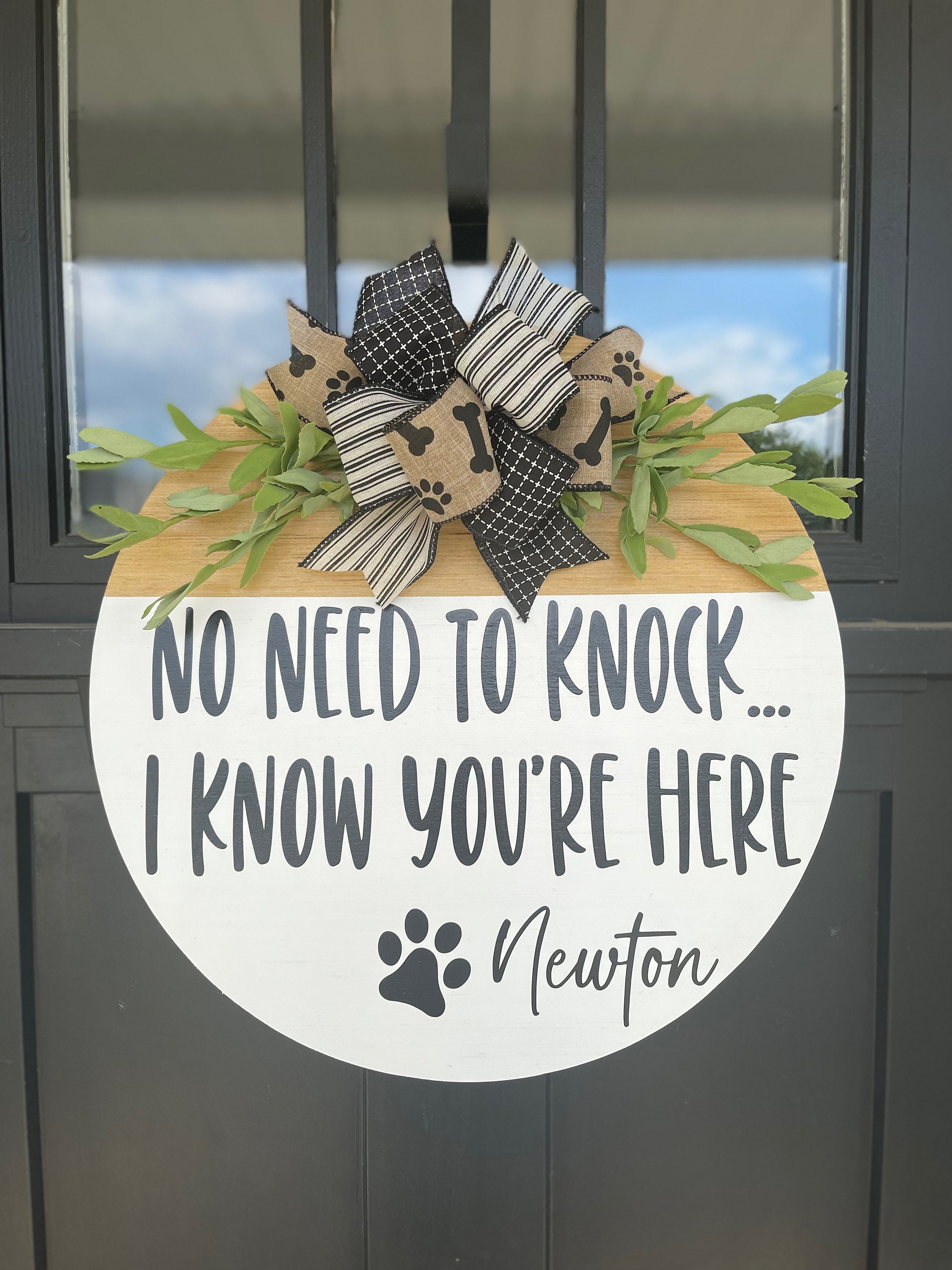 Dog Door Hanger Dog Door Sign Front Door Decor Front - Etsy