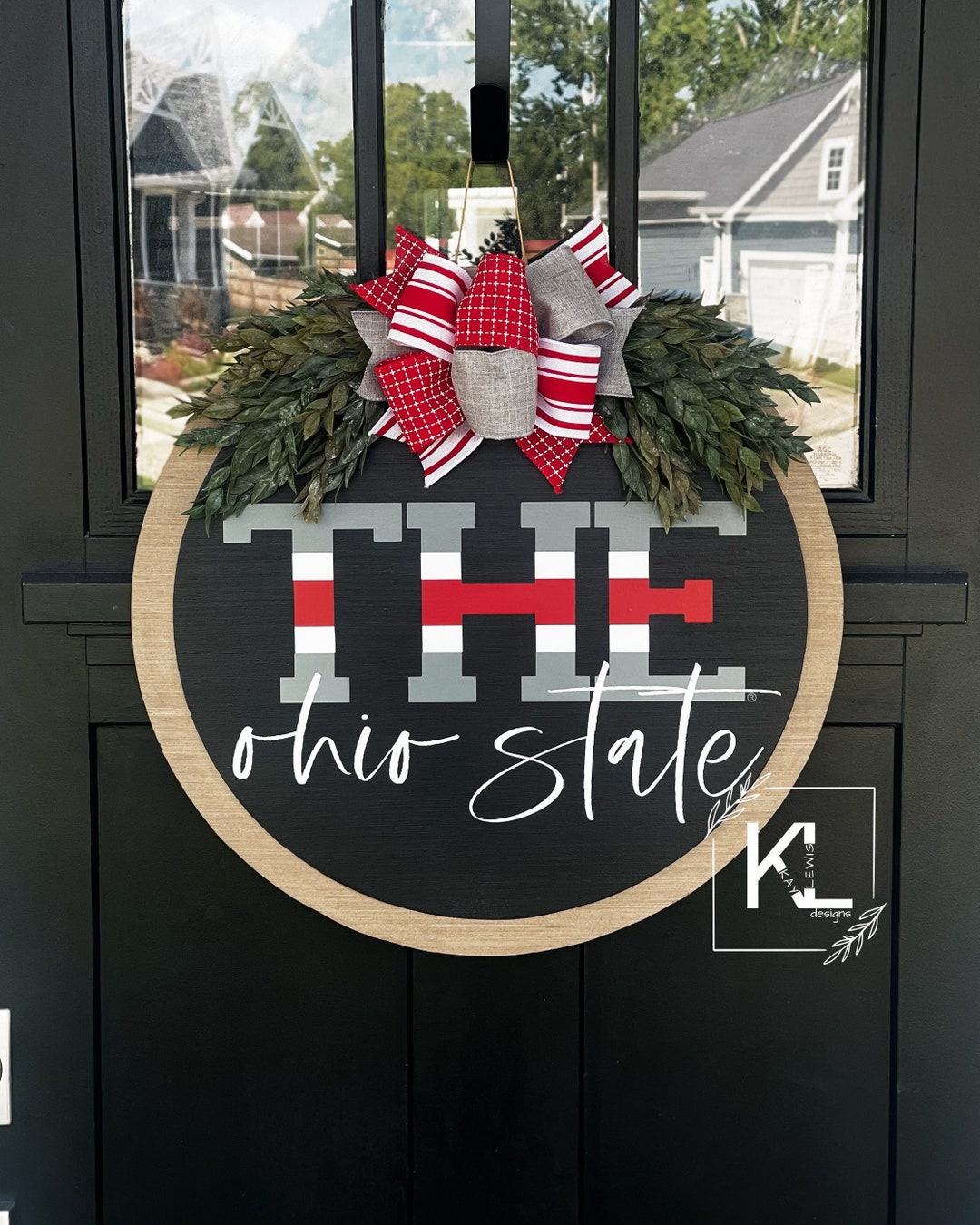 Ohio State Door Hanger | Ohio State Buckeyes | Ohio State Wreath ...