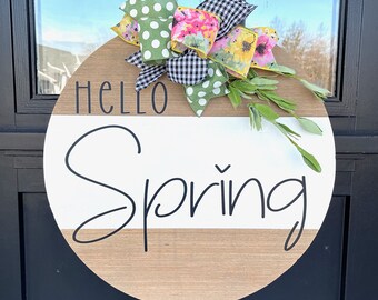 Spring Door Hanger - Etsy