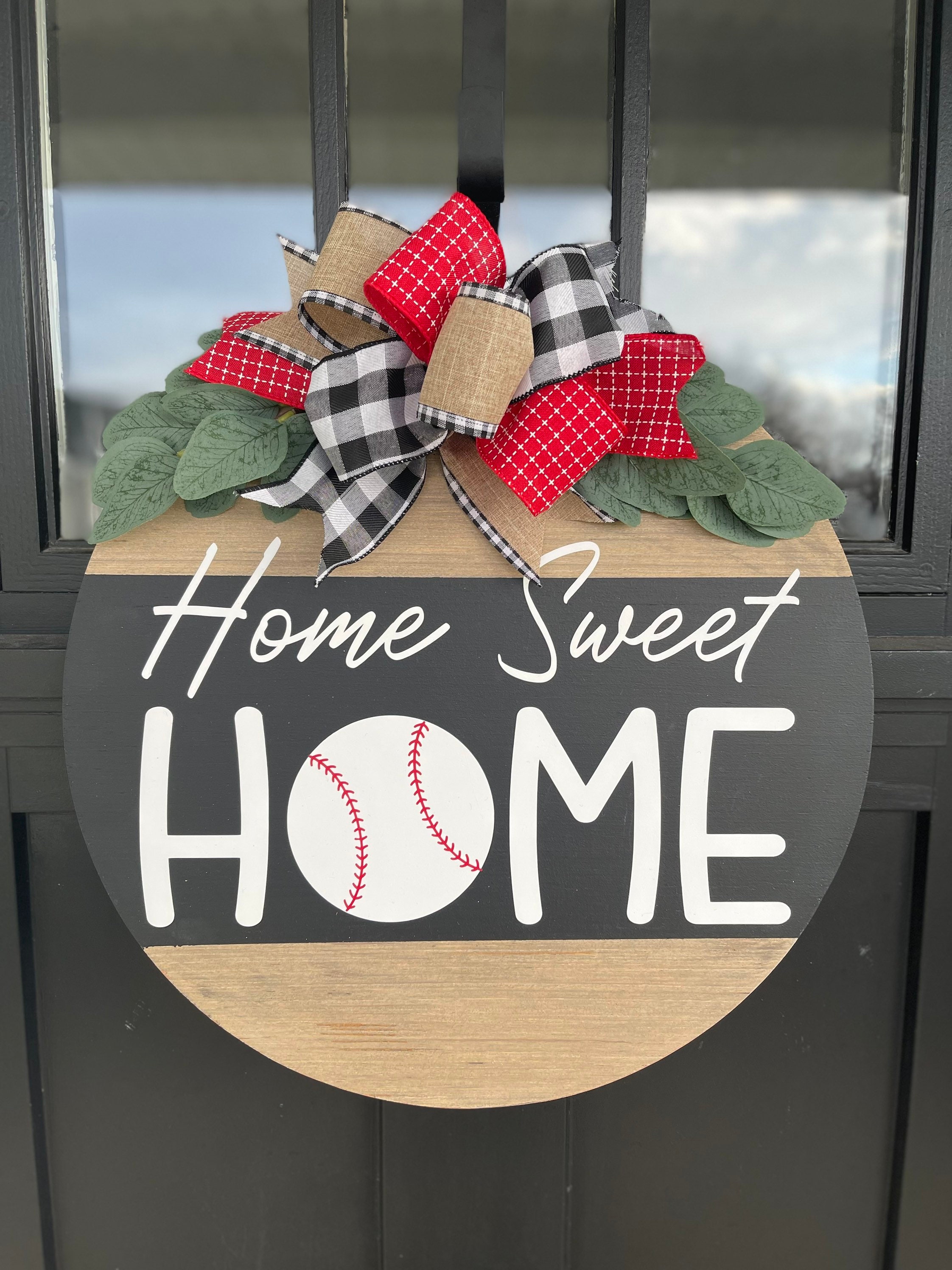 Baseball Door Hanger L Baseball Door Sign Baseball Welcome - Etsy