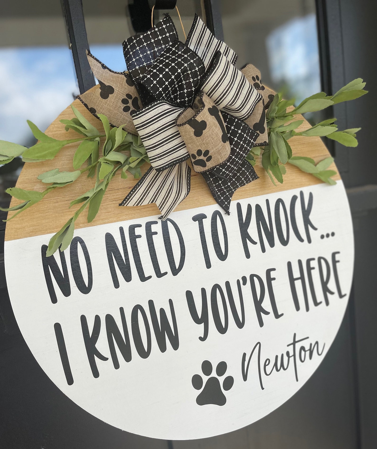 Dog Door Hanger Dog Door Sign Front Door Decor Front - Etsy